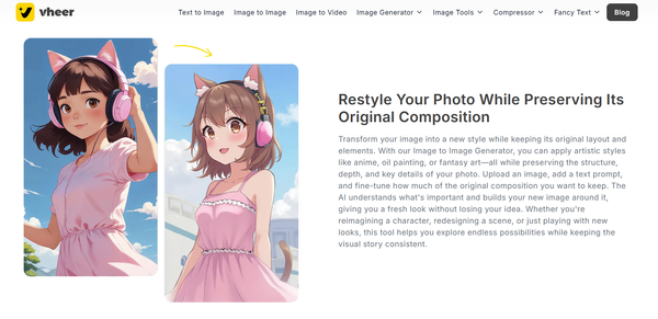 Reimagine Your Favorite Photos with Vheer's AI Image-to-Image Generator