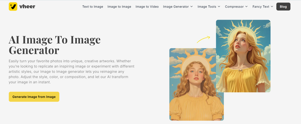 Reimagine Your Favorite Photos with Vheer's AI Image-to-Image Generator